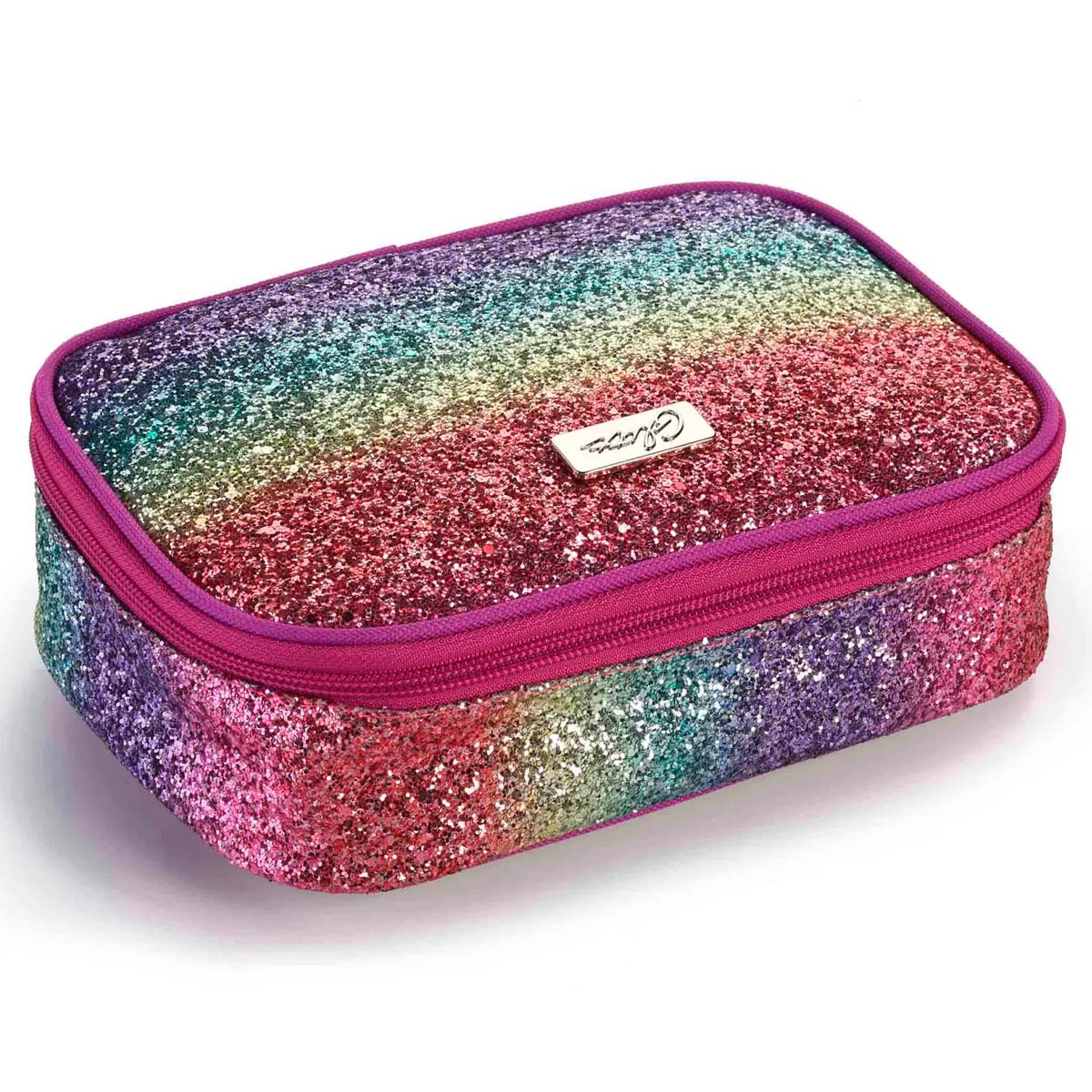 Estojo escolar box glitter colorido Seanite - Livraria Barão