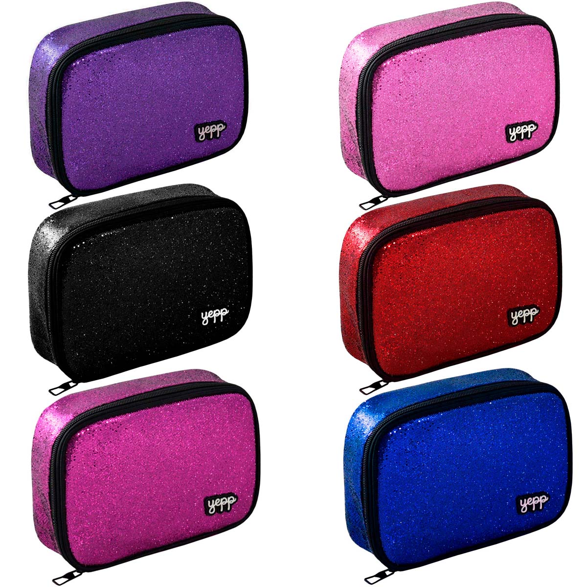 Estojo escolar box glitter Cores a sua escolha Yepp - Livraria Barão