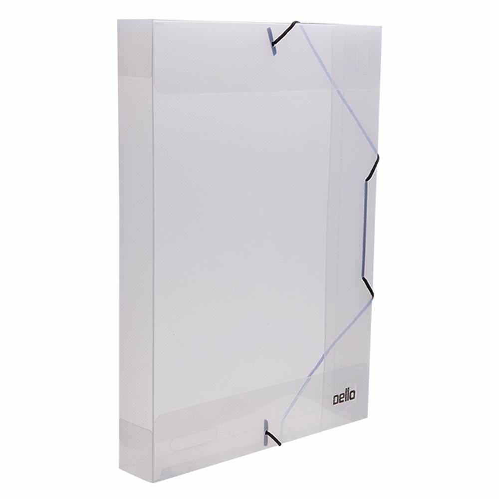 Pasta com elástico A4 40mm cristal Top Line Dello - Livraria Barão